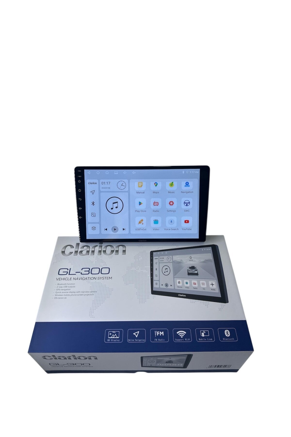 CLARİON GL-300 9'' ÇERÇEVELERE UYUMLU TAM PROFESYONEL (TESİSAT) MULTİMEDYA